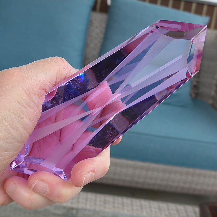 2X PRICE DROP: Large Lavender Quartz Unconditional Love Energy Wand by