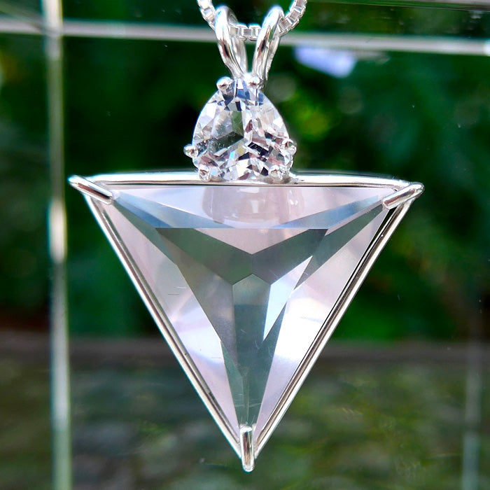 Rose Quartz Angelic Star with Trillion Danburite